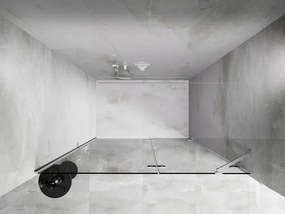Mexen, Mexen Lunar pravé otočné sprchové dveře 140 cm, transparentní, bílé - 834-140-000-20-00-P