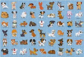 INTERDRUK Puzzle se samolepkami Pejsci / 250 dílků / rozměr 48 × 33 cm