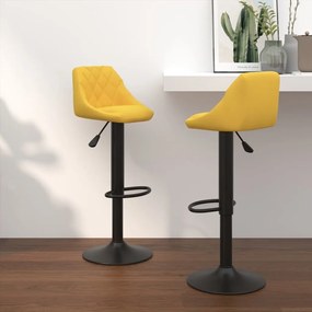 vidaXL Barové židle 2 ks samet [335349] Barva: horčicově žlutá