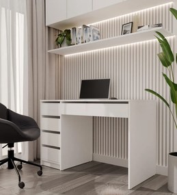 Psací stůl Arto 120 cm bílý levý