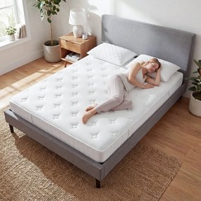 Costway Dvojitá matrace pro izolaci pohybu a uvolnění tlaku 20 cm pěnová