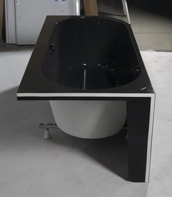 Polysan ASTRA L MONOLITH asymetrická vana 160 x 75 x 60 cm levá akrylát šedá 33611M.30