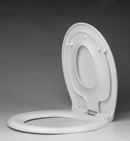 Aqualine WC sedátko s integrovaným dětským sedátkem, soft close. polypropylen, bílá