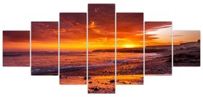 Obraz západu slunce u moře (210x100 cm)