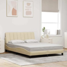 Rám postele bez matrace Hanko krémový 120 x 200 cm textil 3310452