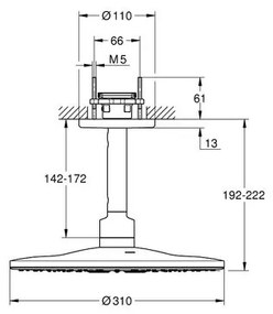 Grohe Rainshower 310 Smartactive Set hlavové sprchy se 2 režimy proudu 26477000