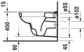 Duravit D-Code - závěsné WC 35,5x54 cm 25350900002