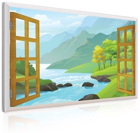 3D dětský obraz okno do přírody Velikost (šířka x výška): 150x100 cm