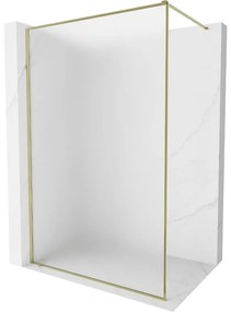 Mexen, Mexen Kioto-XF sprchová stěna s rámem 80 x 202 cm, matná 10 mm, zlatá - 800-080-104-50-30-X