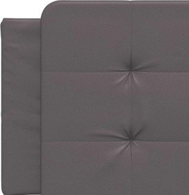 Postel s matrací Zadar šedá 160 x 200 cm umělá kůže 3208876