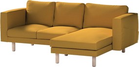 Potah na pohovku IKEA Norsborg 3-místná se šezlongem barva žlutá látka pletený vzor