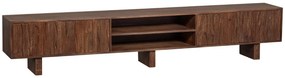 OnaDnes -20% Hoorns Hnědý dřevěný TV stolek Levis 240 x 46 cm