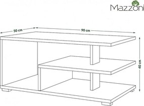 Casarredo - Komfort nábytek Konferenční stolek LINK 90x50 cm dub sonoma/bílá