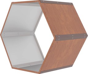 Přístřešek na dřevo G21 HEX 53 - 92 x 60 cm, hnědý [63900518]