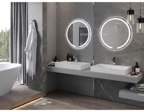 Mexen Rose, LED koupelnové zrcadlo s podsvícením 70x70 cm, 6000K, ochrana proti zamlžování, 9810-070-070-611-00