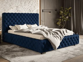 Čalouněná postel do ložnice 160x200 cm Irina Barva: Modrá - Kronos 09