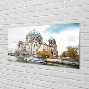 Obraz na skle Německo Berlin Cathedral River 100x50 cm