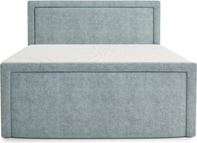 Světle modrá boxspring postel s úložným prostorem 200x200 cm Fresco – Maison de Rêve