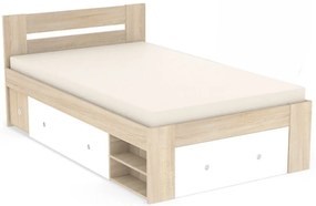 Studentská postel REA Larisa 120x200cm s nočním stolkem - dub bardolino