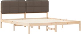 Rám postele s čalouněným čelem s čelo Taupe 200 x 200 cm 3405570