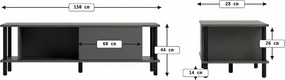 TV stolek PARIS 150 cm, dub sonoma