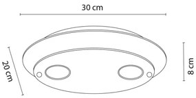 Lucide 79181/02/30 - Stropní svítidlo OKNO 2xGU10/5W/230V černá