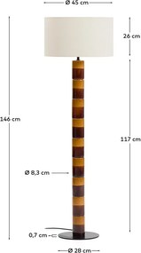 Stojací lampa s textilním stínidlem (výška 146 cm) Mavran – Kave Home