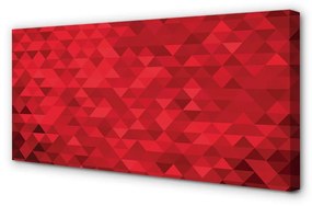 Obrazy na plátně Červené vzor trojúhelníky 100x50 cm
