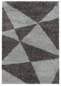Kusový koberec Tango shaggy 3101 taupe Kruh průměr 80 cm