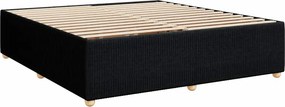 Box spring postel s matrací černá 200x200 cm textil 3285597