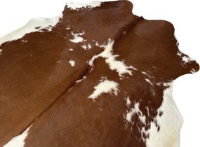 Koberec kusový hovězí kůže 3,4 m2, hnědobílá 1025