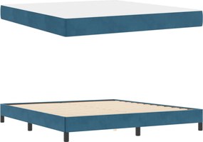 Postel s boxspringem s matrací Tmavě modrá 180 x 200 cm textil 3398711