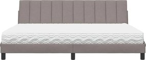 Postel s matrací Hanko taupe 200 x 200 cm textil 3310556