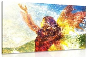 Obraz malovaná žena v kouzelném provedení - 60x40 cm