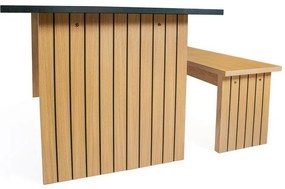 Jídelní stůl s deskou v dubovém dekoru 90x160 cm Stripe – Woodman