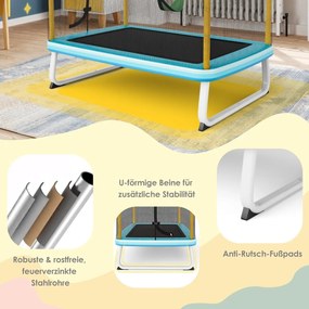 Costway 3-in-1 Dětská trampolína s houpačkou a horizontální tyčí