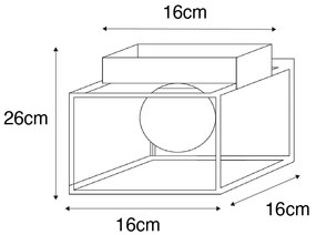 Designové stropní svítidlo zlaté s bílým sklem - Aniek