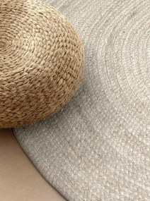Kusový koberec Jute Braided 106321 White ovál, 160x230 ovál, biela, chodba / predsieň, Hanse Home