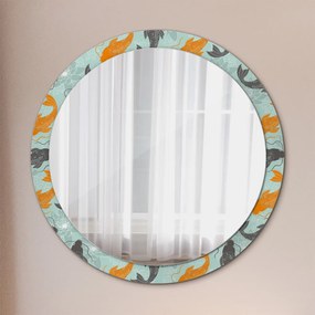 Kulaté zrcadlo s dekorem Čínský kapr fi 100 cm