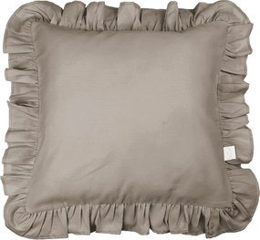 Polštář s volánky taupe 45cm