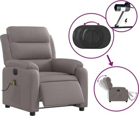 Elektrické masážní polohovací křeslo taupe textil 3204976