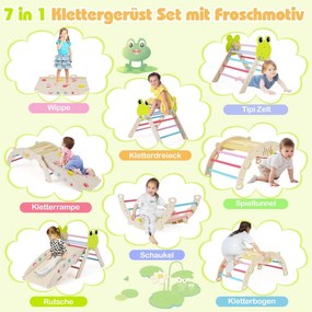Costway Sada 3 prolézačky se skluzavkou a šplhacím obloukem a oboustrannou