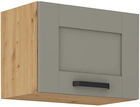 STL 50 cm skříňka horní jednodveřová (otevírání nahoru) LUNA Barevné provedení LUNA: Dub Artisan / Jílově šedá