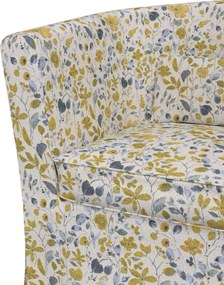 Potah na křeslo IKEA Ektorp Tullsta barva žlutá látka pletený vzor, vzorované