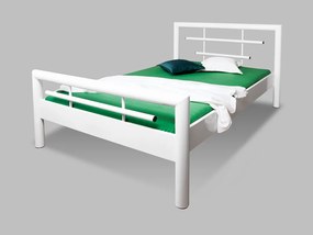 Nábytek ATIKA s.r.o. Kovová postel ROSE Povrchová úprava: stříbrná RAL 9006, Rozměr: 100 x 200 cm