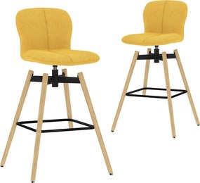 vidaXL Otočné barové židle 2 ks textil [289478] Barva: Žlutá