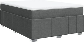 Box spring postel s matrací tmavě šedá 140x200 cm textil 3285478