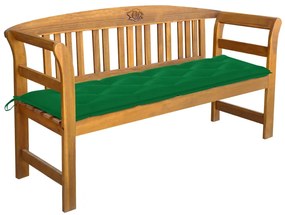 Zahradní lavice s poduškou 157 cm masivní akáciové dřevo,  3064286