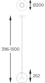 Zuma Line P0428-01J-L4AC - LED Lustr na lanku ENCELADUS LED/5W/230V zlatá