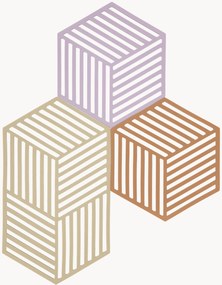 Sada silikonových podtácků Hexagon, 3 díly